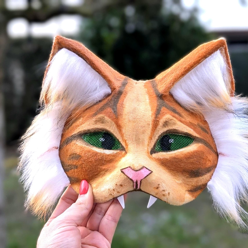 Therian Orange Tabby Cat Mask - Etsy