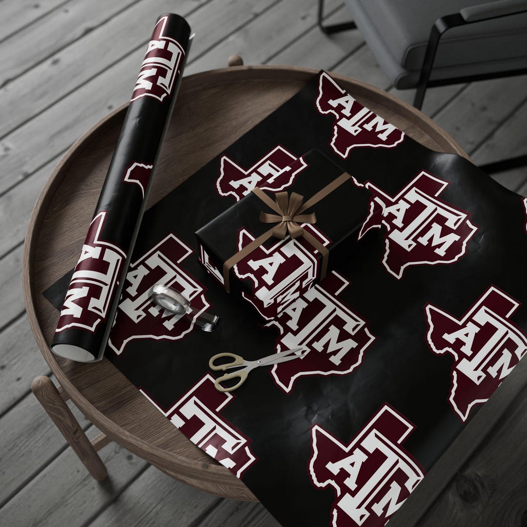 Texas A&M Wrapping Paper Holiday Gift Wrap Holiday Wrapping Paper ...