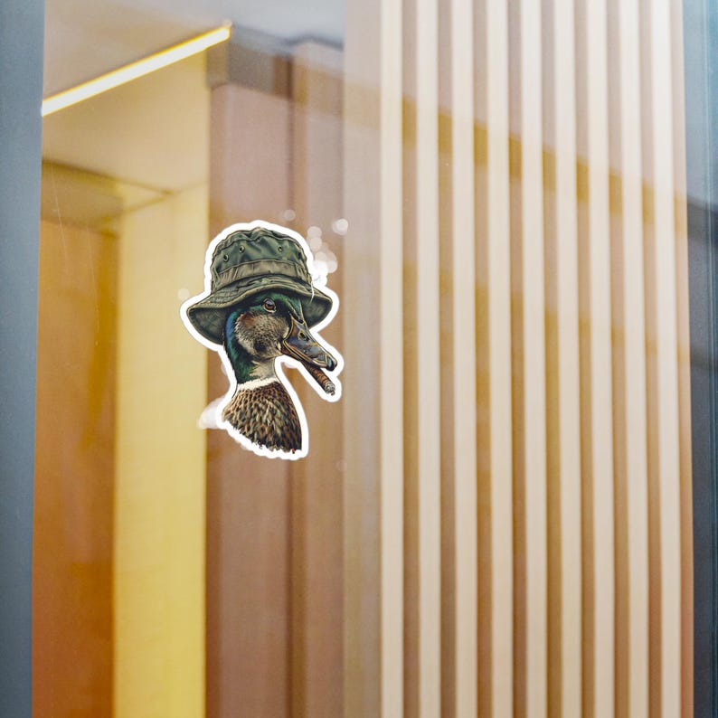 Mallard Duck Smoking Cigar Sticker Hunting Decal Hunting Sticker ...