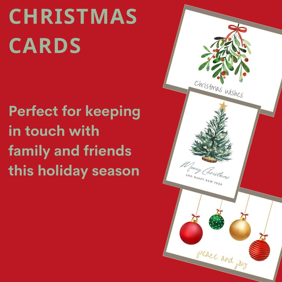 Digital Christmas Card, Printable Holiday Card, Holiday Greeting Card ...