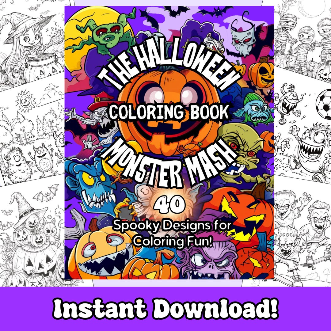 The Halloween Monster Mash: 40 Coloring Pages of Spooky Fun and Silly ...