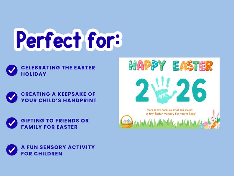 Easter Handprint Craft Activity Worksheet Gift - Etsy