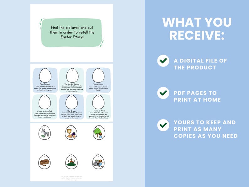 Christian Resurrection Eggs Easter Story Printable Activity (digital ...