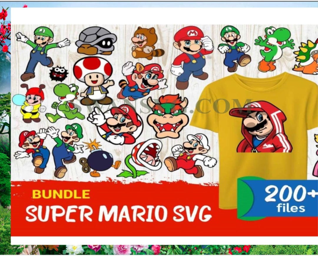 Super Mario SVG Bundle for Cricut and Sublimation, Mario Cut Files ...