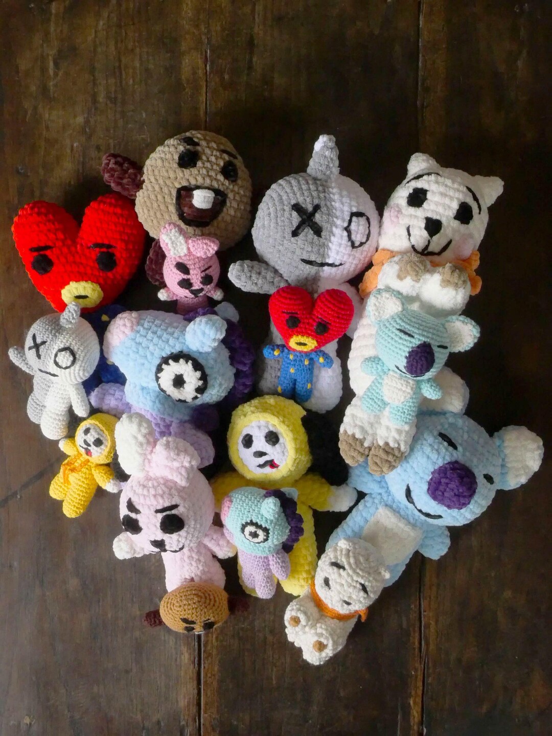Complete Collection of Crochet BT21 Amigurumis Inspired by BTS - Etsy