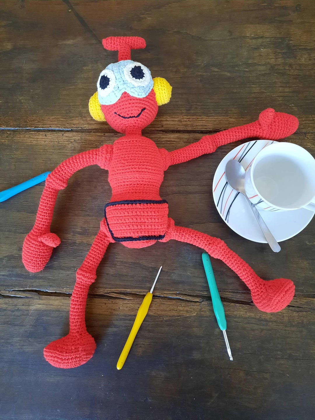 Nono, the Little Crocheted Plush Robot – Amigurumi Ulysse 31 - Etsy