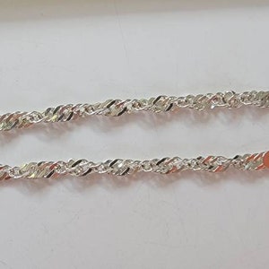 Fancy Chain Bracelet Sterling Silver Shiny Rope Light Weight Links - Etsy
