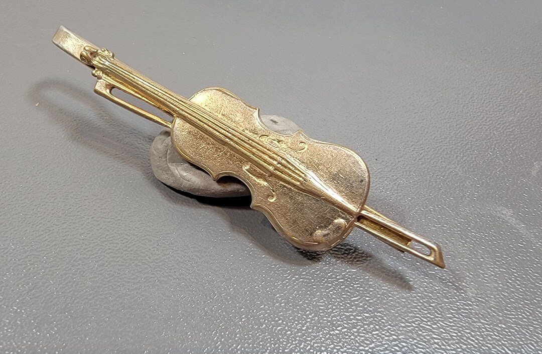 Viola or Violin Tie Bar or Tie Slide Vintage Accessories - Etsy