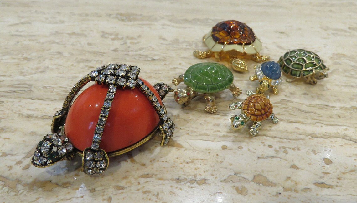 Turtle Pin Tortoise Brooch Silver Turtle Jewelry | Etsy