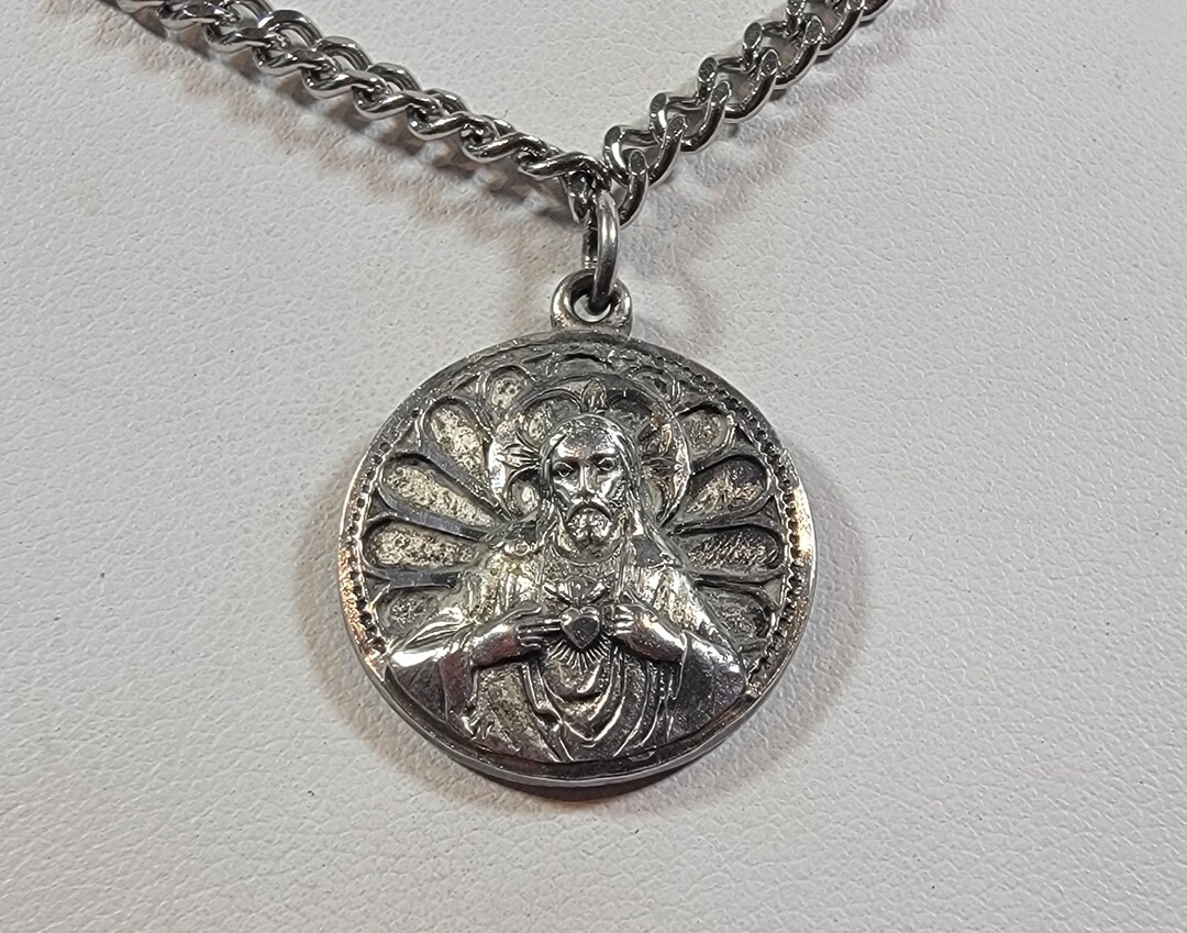 Scapular Medal Creed Sterling Silver Vintage - Etsy