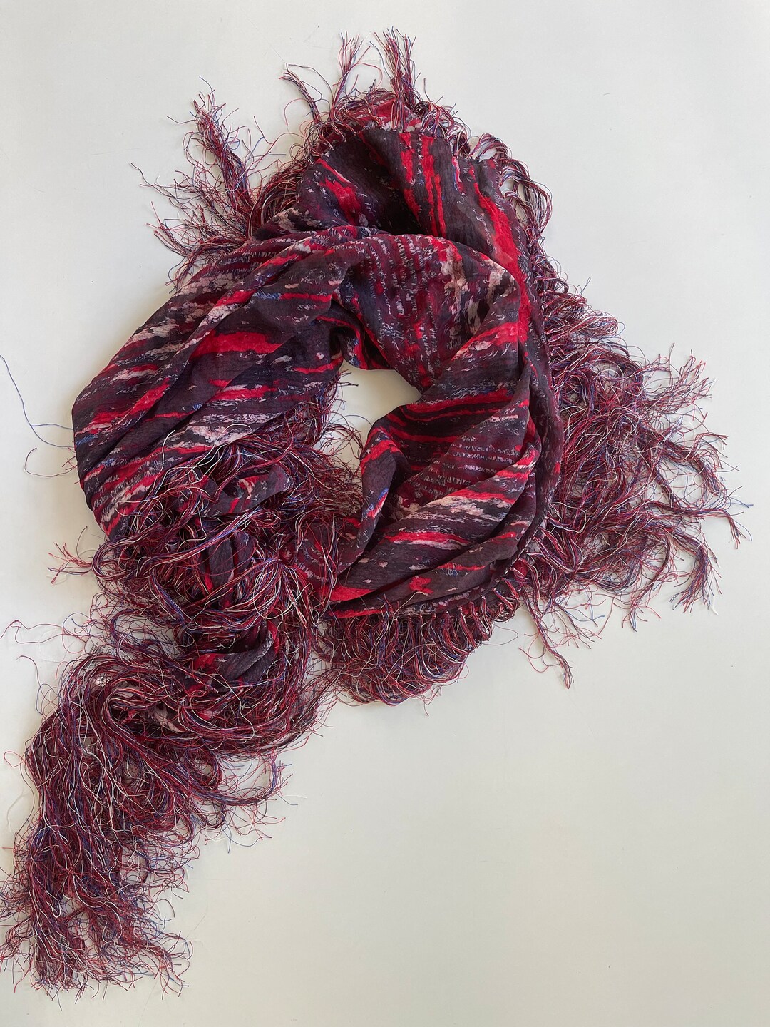 Isabel Marant Scarf Pour H&M Fringed Silk Scarf Large Square - Etsy