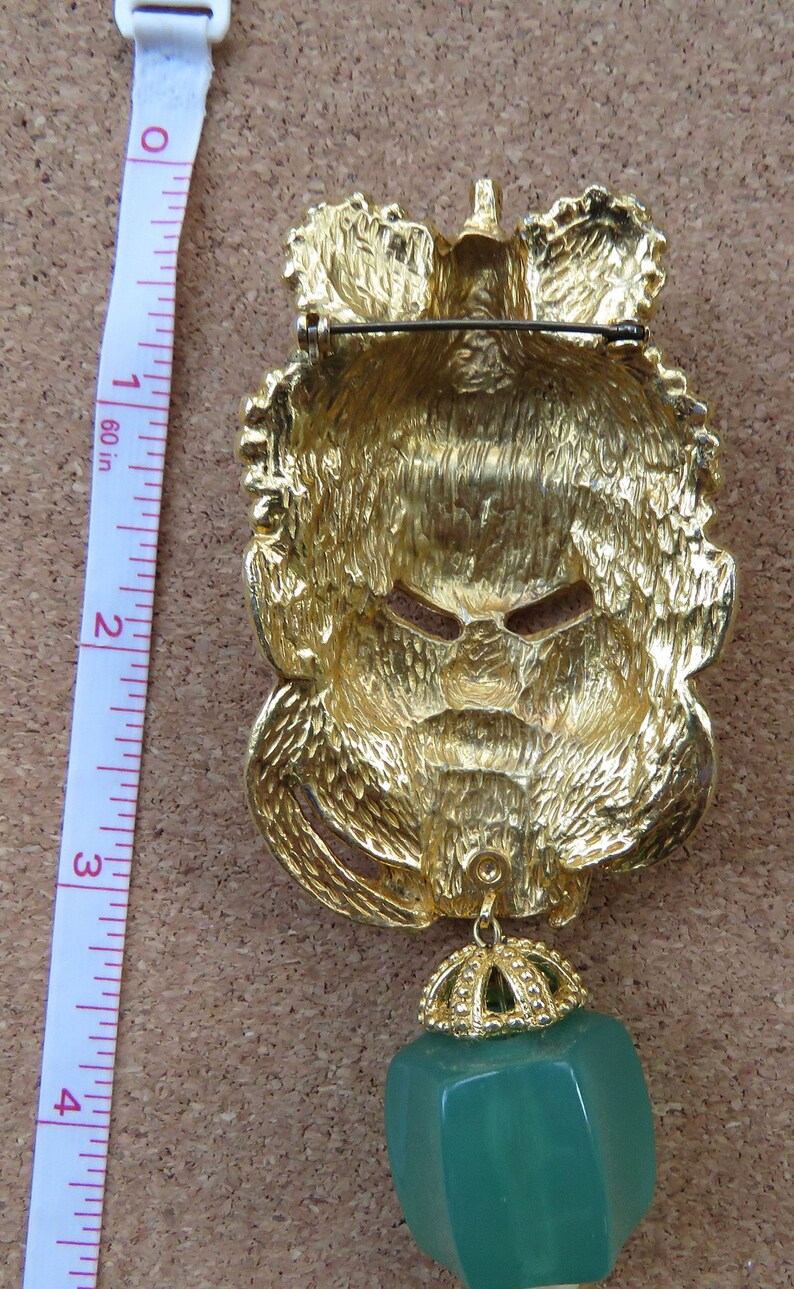 Fu Manchu Brooch Asian Man Pin Huge Jewelry Les Bernard - Etsy