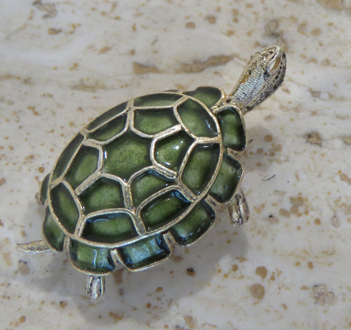 Turtle Pin Tortoise Brooch Silver Turtle Jewelry | Etsy