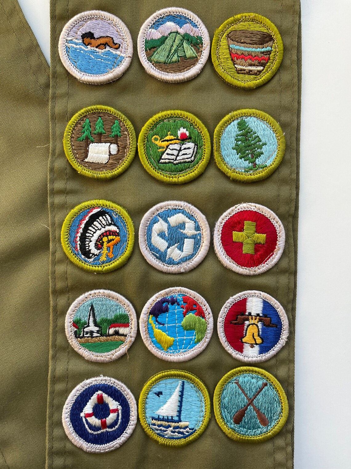 Vintage Boy Scout Badges on Merit Badge Sash 15 BSA Badges - Etsy