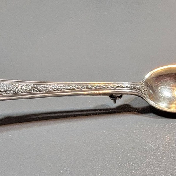 Silver Spoon Brooch - Etsy
