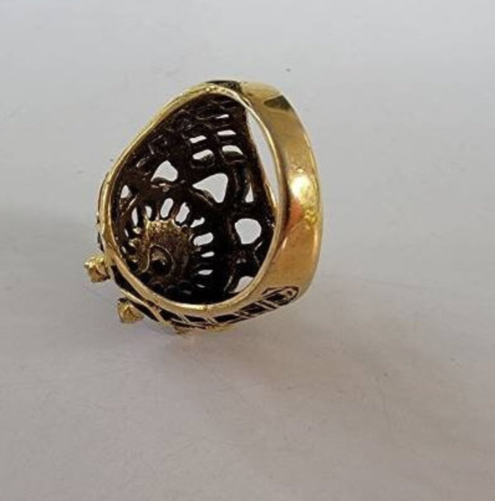 Cocktail Ring Victorian Style Rhinestone Enamel Florenza - Etsy