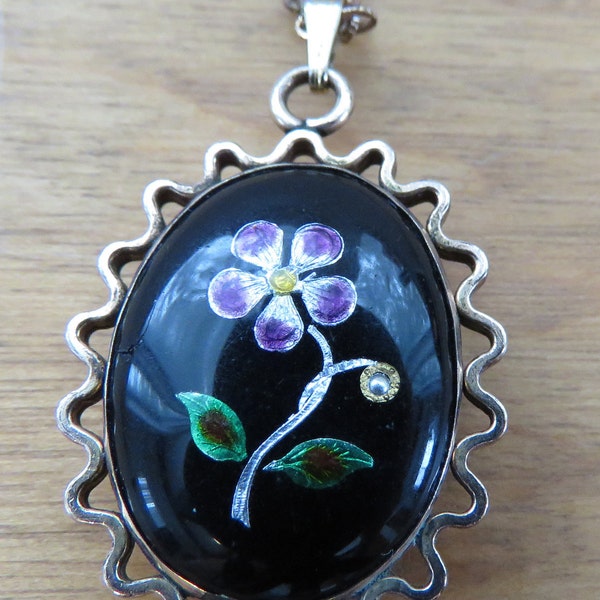 Enamel Pendant - Etsy