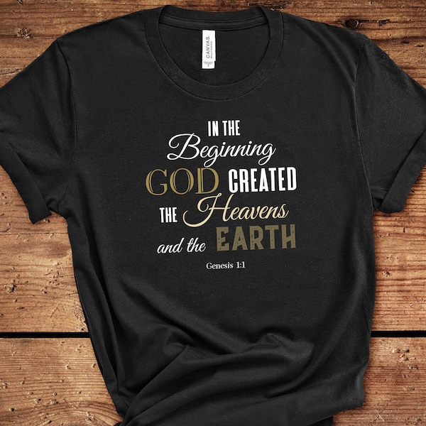 In the Beginning God Created the Heavens and the Earth - Etsy