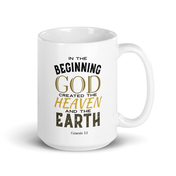 In the Beginning God Created the Heavens and the Earth - Etsy