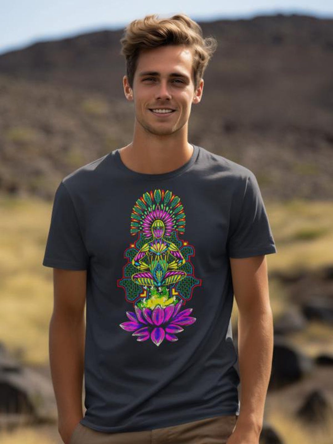 LOTUS - Men's T-shirt Shipibo - Visionary Art Ayahuasca - Plant ...