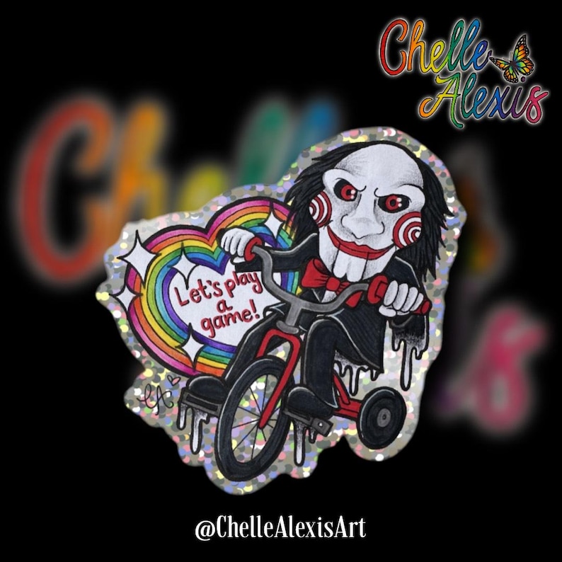 Classic Horror Movie Icon Glitter Sticker Collection | Pack of 10 Vinyl ...