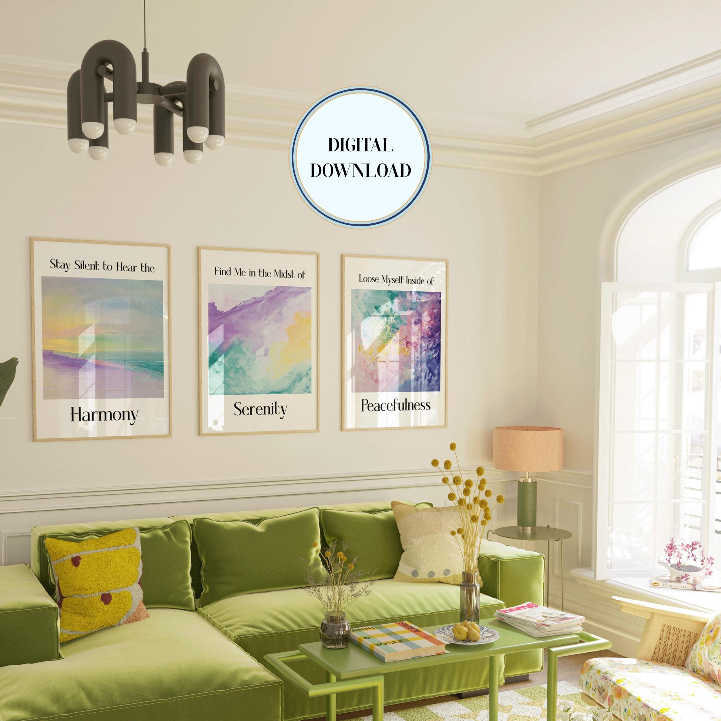 Set of 3 Inspirational Wall Art and Motivational Digital Prints Home ...