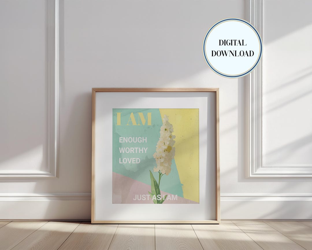 Motivational Digital Wall Art for Home Decor and Office Decor - I Am ...