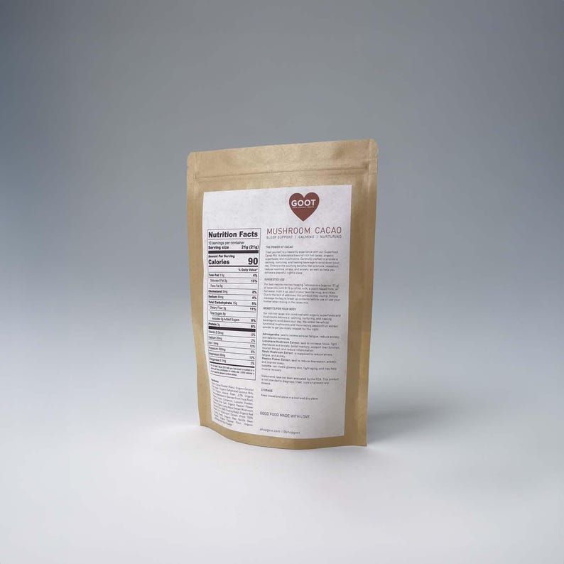 Organic Mushroom Cacao for Sleep Support Relaxing Hot Chocolate With ...