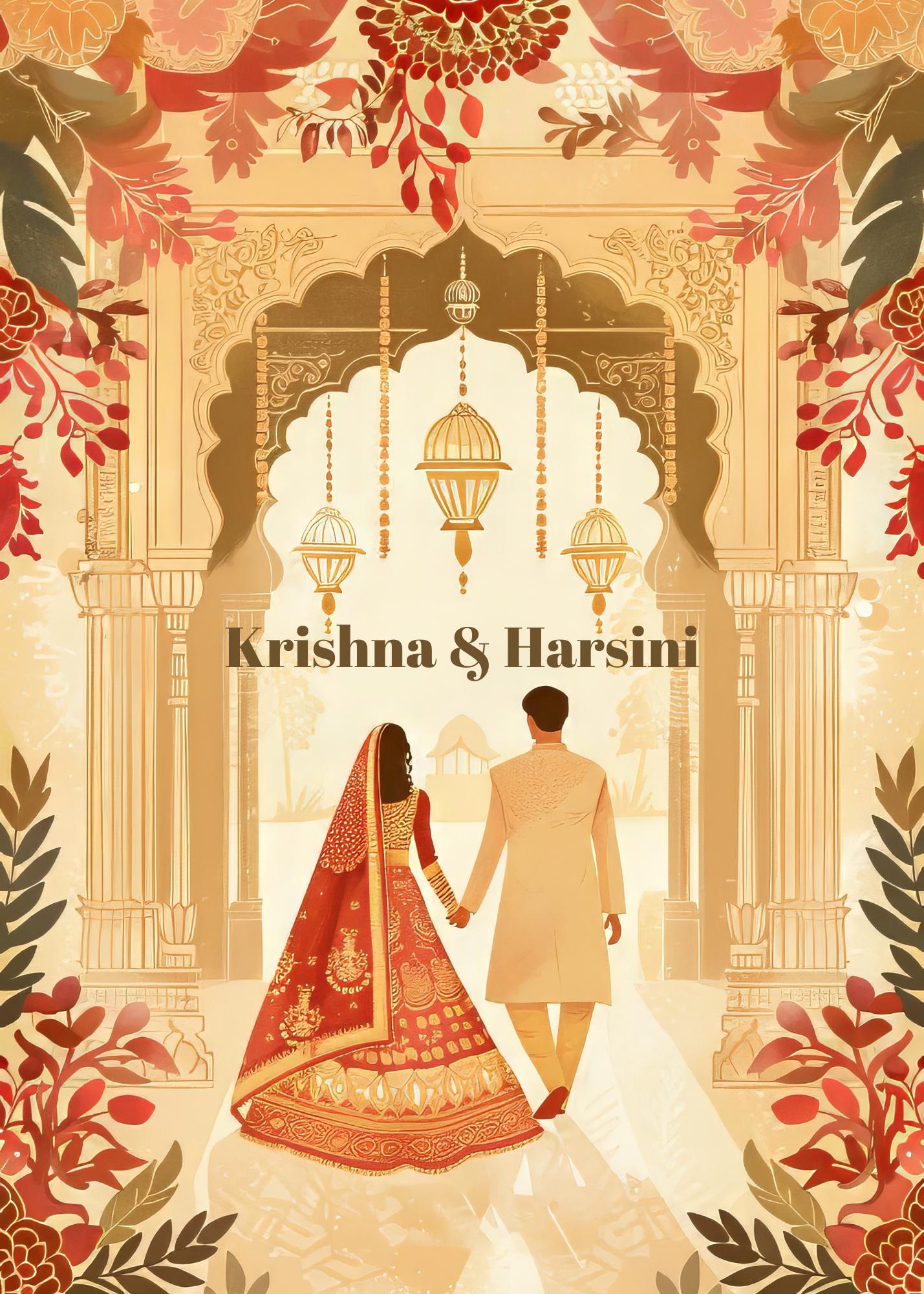 Editable Hindu Tamil Wedding Programme | Double-sided Customisable ...
