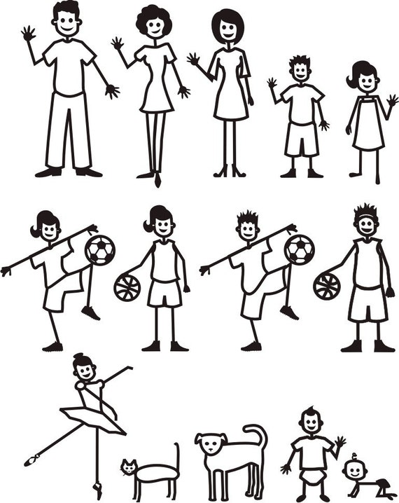Baby Stick Figures Clip Art