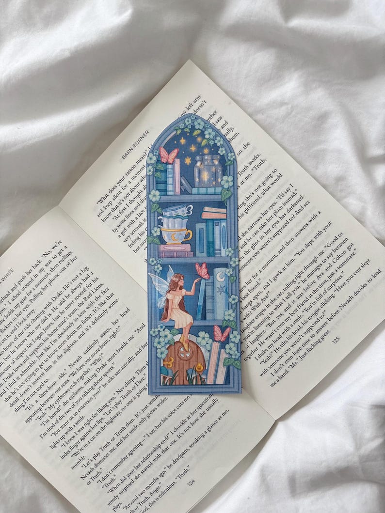 Fairy Bookmark | Moonlight Fairy Bookshelf | Magical Bookmark | Bookish ...