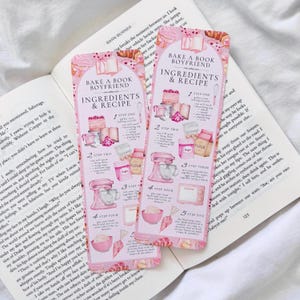 Bakery Bookmark | Bake a Book Boyfriend Recipe Bookmark | Bookish Gift ...