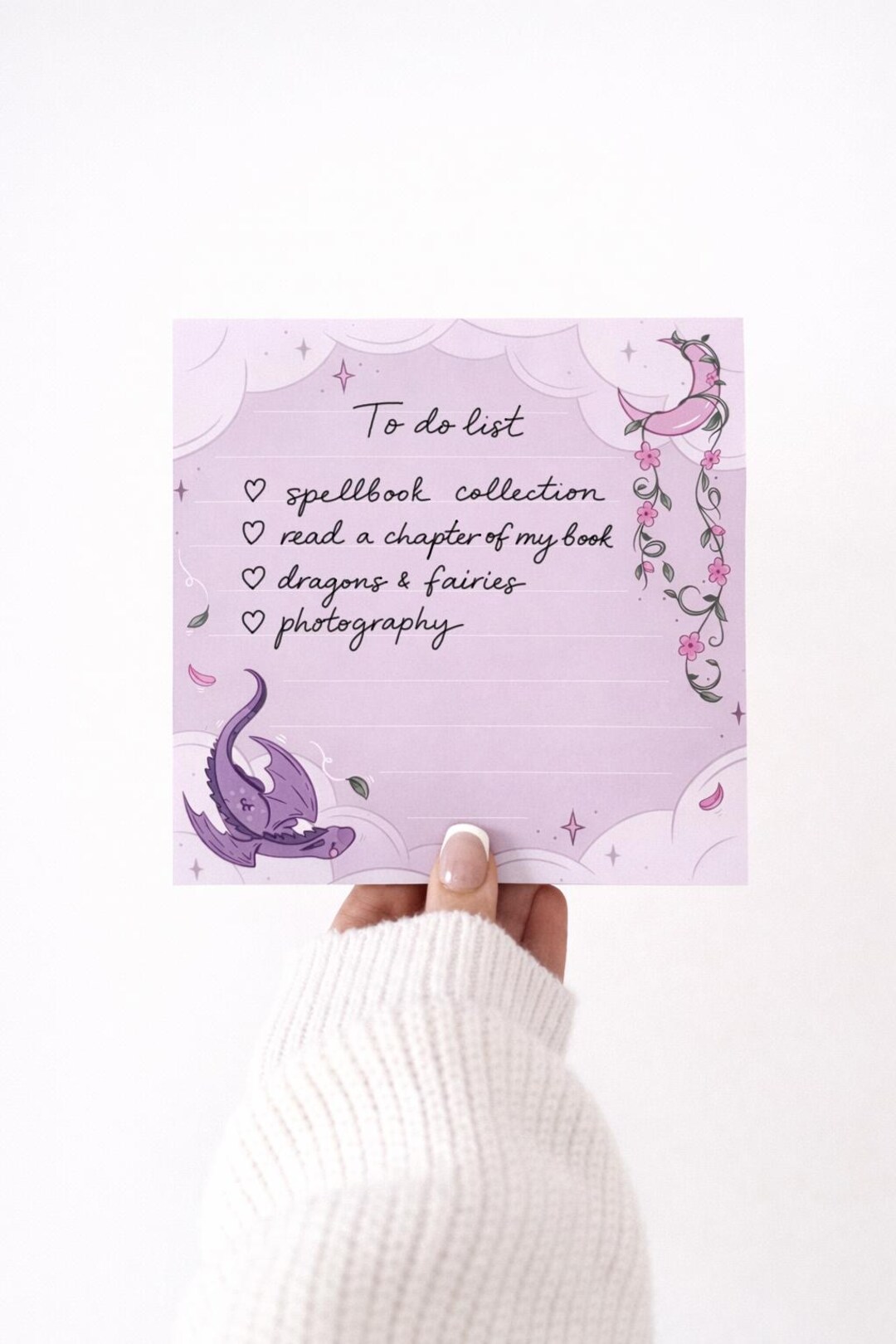 Dragon Notepad | Fantasy Dragon Desk Pad | Lined Notebook | Whimsical ...
