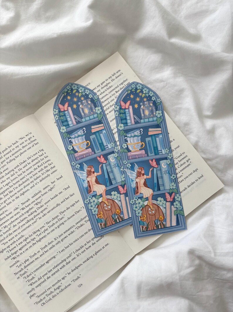 Fairy Bookmark | Moonlight Fairy Bookshelf | Magical Bookmark | Bookish ...