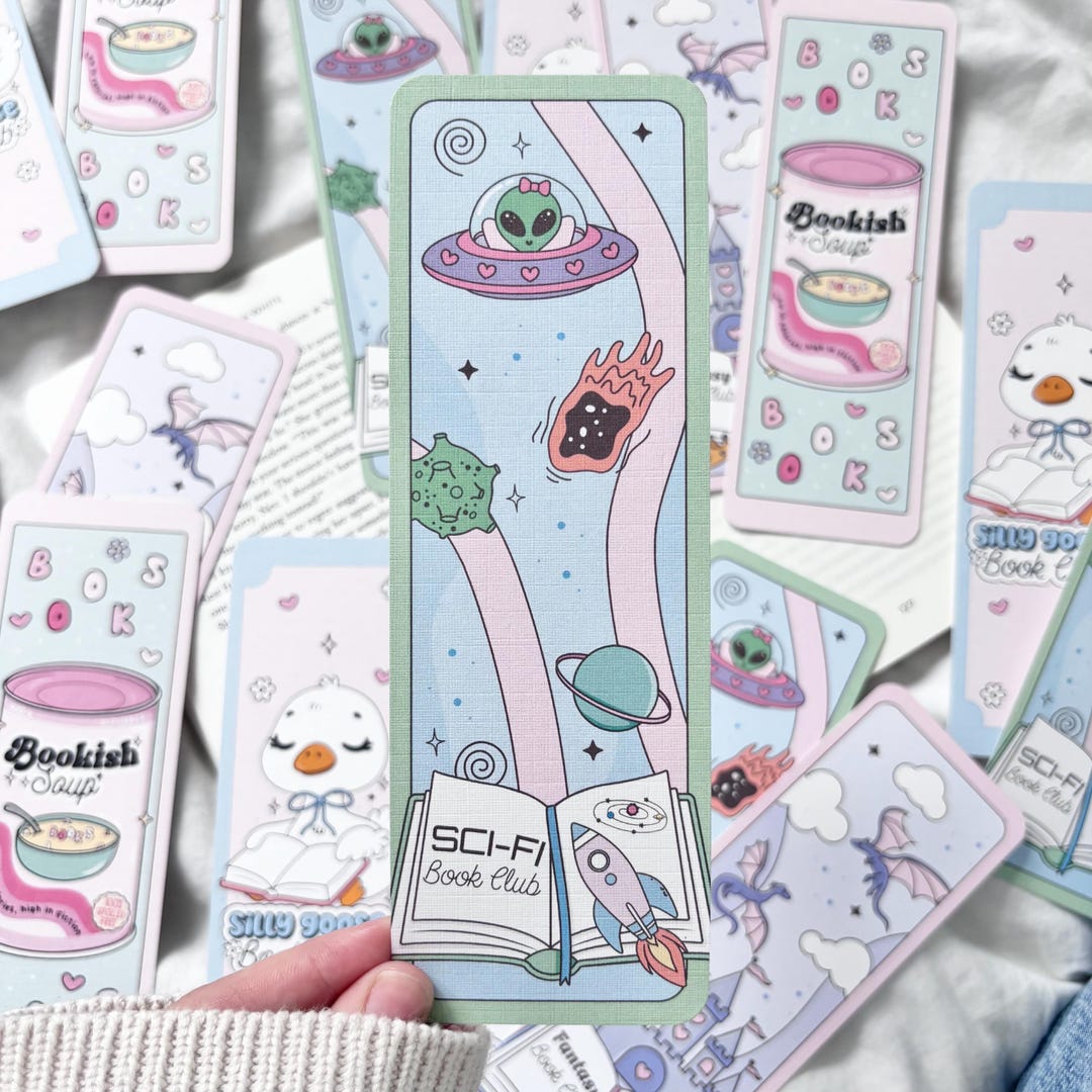 Sci-fi Bookmark | Sci-fi Book Club Bookmark | Bookish Gift | Book Lover ...