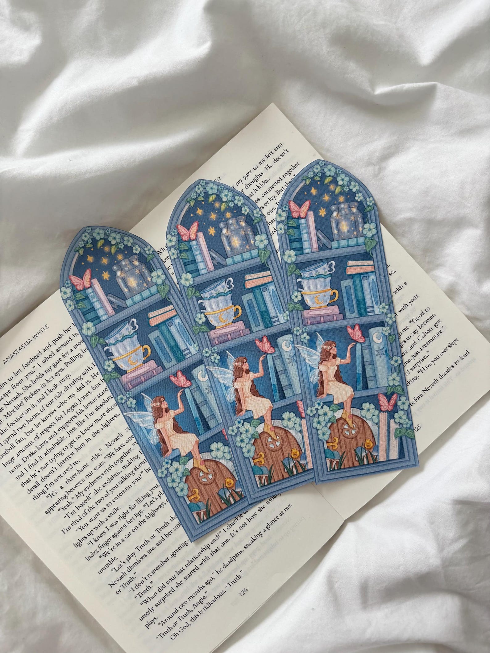 Fairy Bookmark | Moonlight Fairy Bookshelf | Magical Bookmark | Bookish ...
