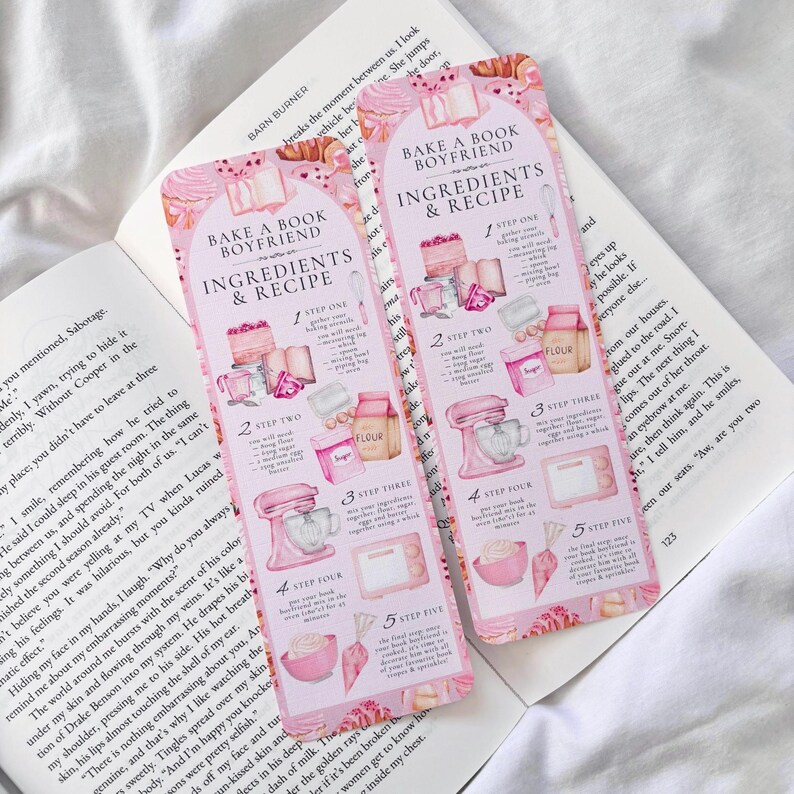 Bakery Bookmark | Bake a Book Boyfriend Recipe Bookmark | Bookish Gift ...