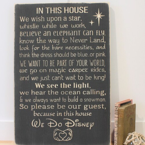 Disney in This House Sign | Etsy