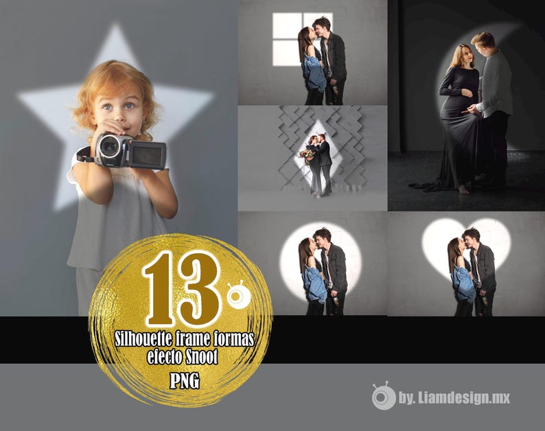 13 Shaped Frame Overlays, Snoot Effect - Etsy