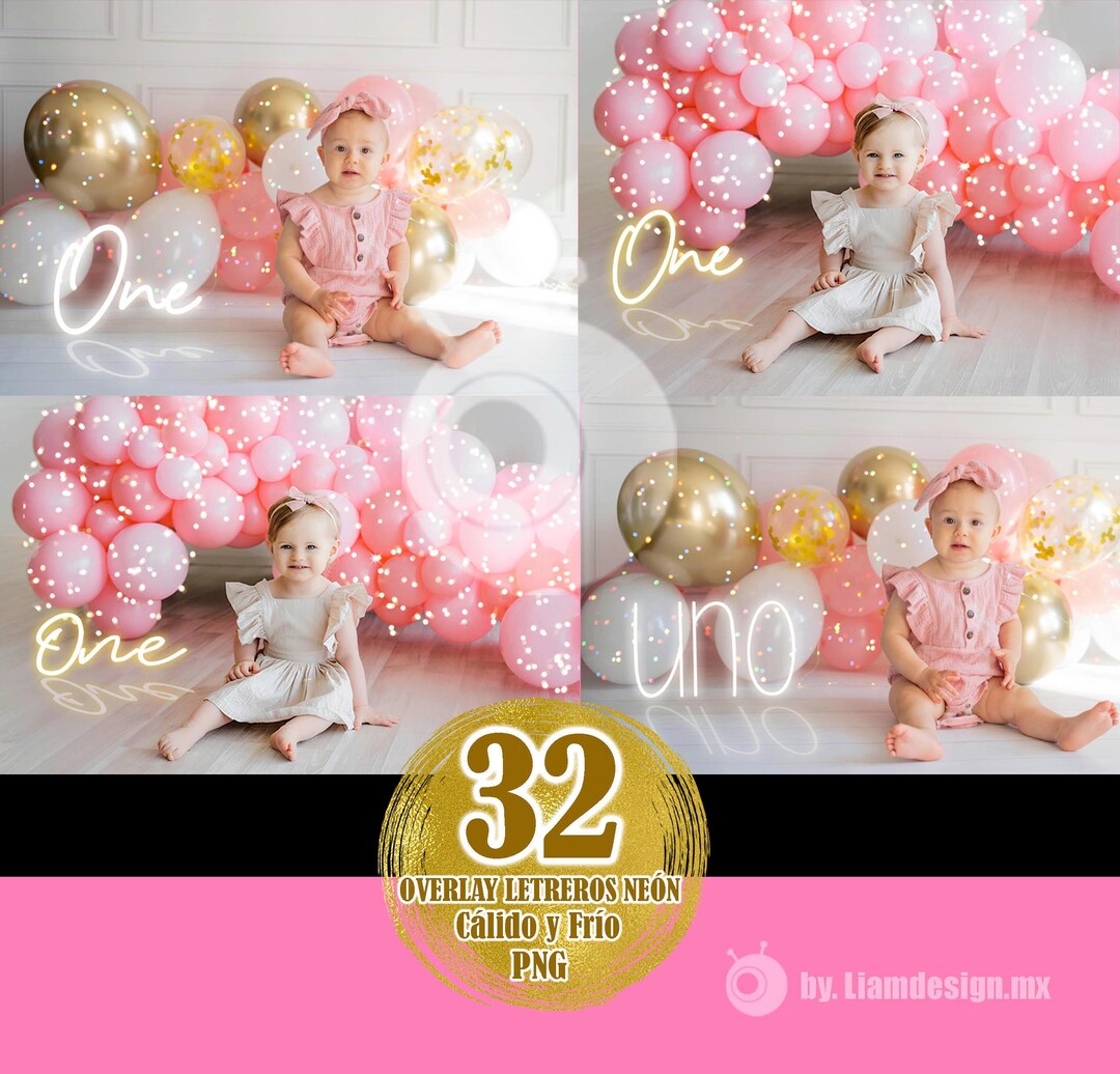 32 NEON SIGN Overlays, in Warm and Cool Tones, One, Two, Three, One ...
