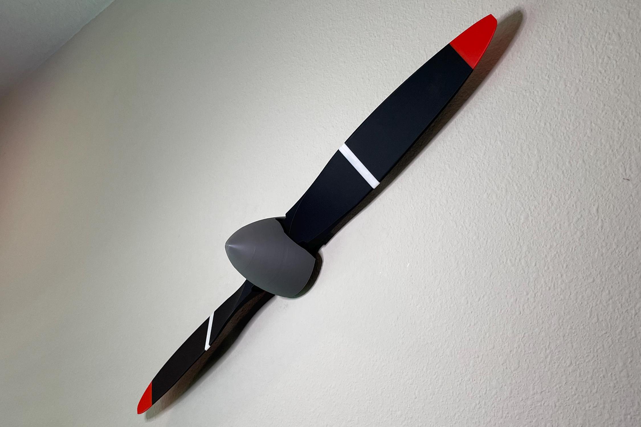 28" Decorative Wall-mounted 3d-printed Propeller and Nosecone ...