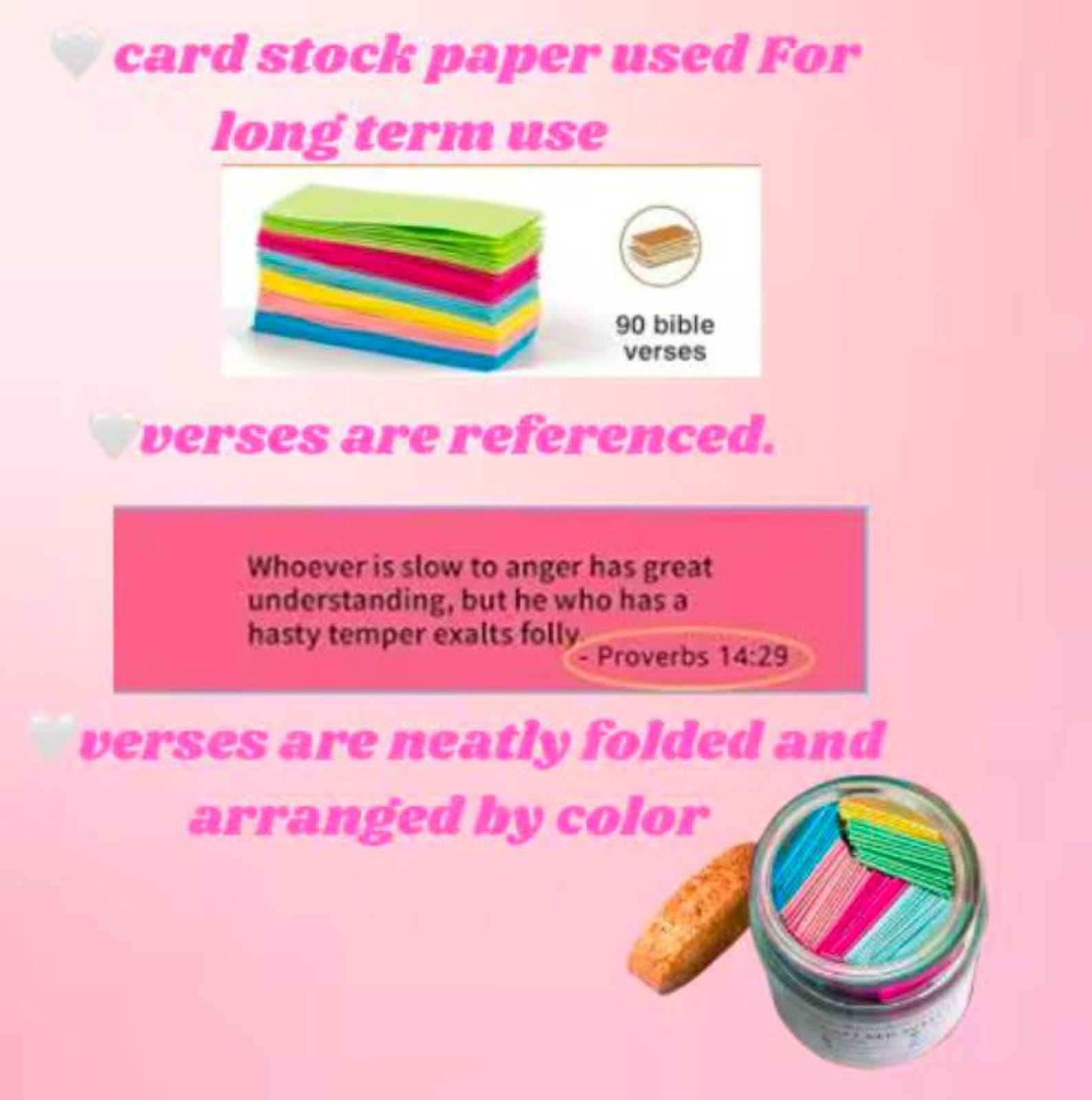 Personalized Color Coded Read Me When Bible Verse Jar for Emotions and ...