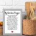 My Kitchen Prayer Print: Christian Kitchen Decor (PDF Digital Download ...
