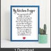 My Kitchen Prayer Print: Christian Kitchen Decor (PDF Digital Download ...