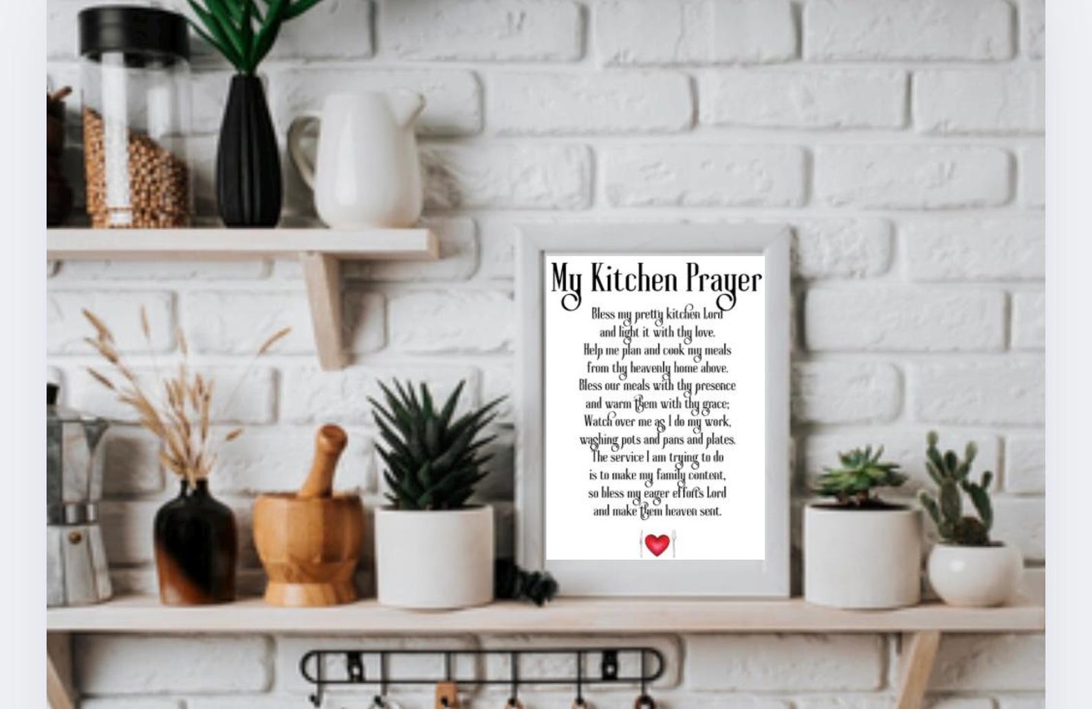 My Kitchen Prayer Print: Christian Kitchen Decor (PDF Digital Download ...