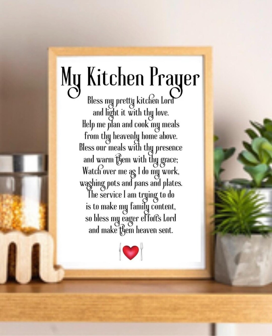 My Kitchen Prayer Print: Christian Kitchen Decor (PDF Digital Download ...