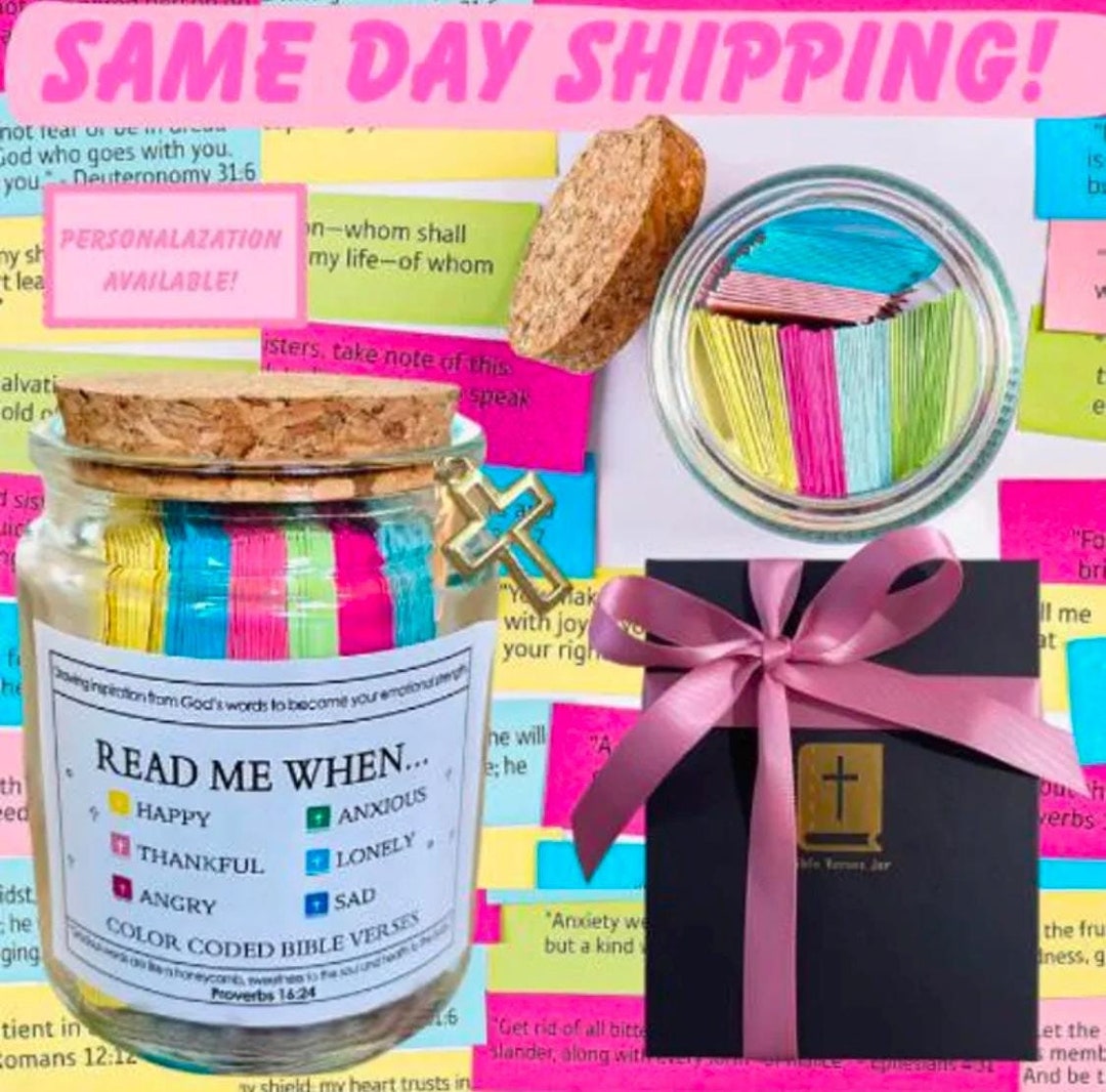 Read Me When Bible Verse Jar for Emotions and Feelings Bible Verse Jar ...
