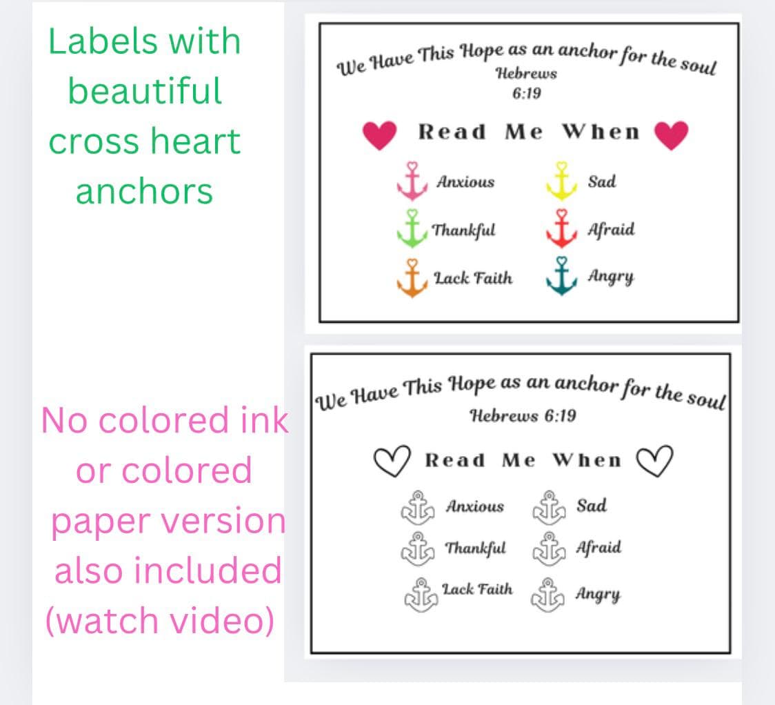 DIY Color Coded Bible Verse Jar for Emotions, Scripture Jar Kit ...