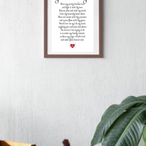 My Kitchen Prayer Print: Christian Kitchen Decor (PDF Digital Download ...