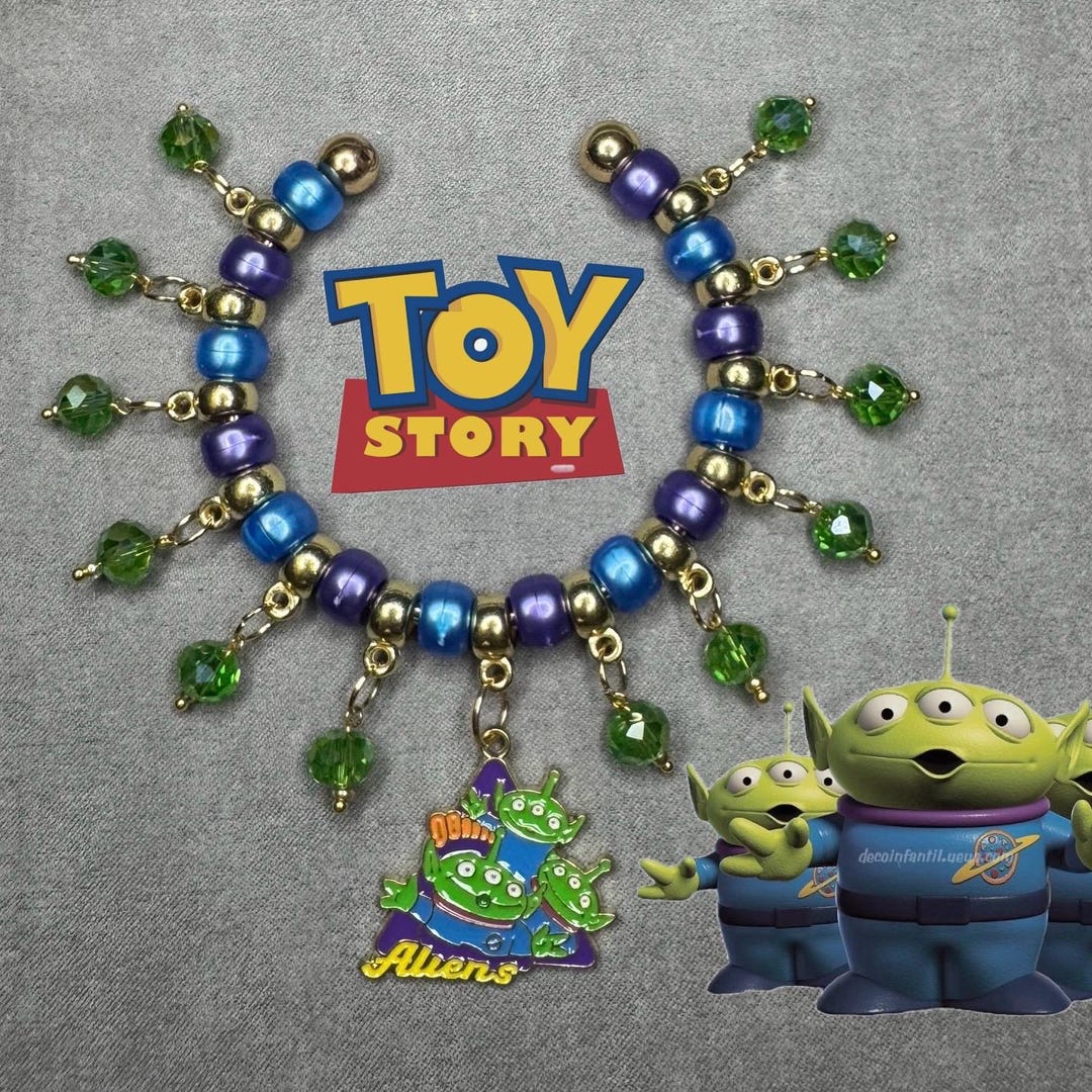 Toy Story ALIENS Disneyinspired Gold Open Cuff Bangle Charm ...